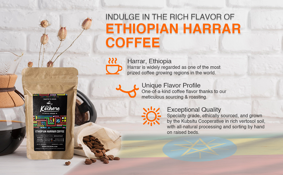 Amazon.com : Single Origin Ethiopian Ground Coffee, Organic Specialty Coffee - Fair Trade ...
