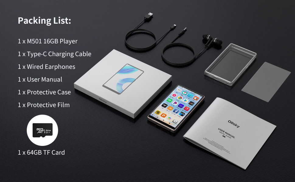 Amazon.com: Reproductor MP3 de 80 GB con Bluetooth y WiFi, reproductor de música de transmisión ...