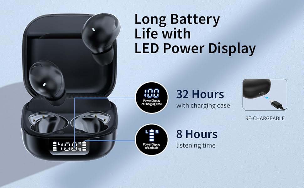 Amazon.com: MANKIW Wireless Earbuds for Android, Wireless Earbuds ...