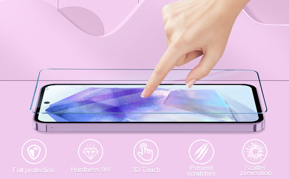 COPIKE Glitter Case for Samsung Galaxy A55 5G Case with 3 Pack Screen Protector, Bling Clear ...