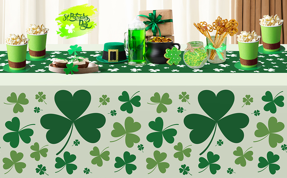 Amazon.com: OHOME 2 Pack St Patricks Day Decorations - St Patricks Day Tablecloth | St Patricks ...
