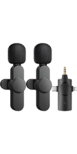 Amazon.com: AIKELA Wireless Lavalier Lapel Microphone for iPhone, iPad, Android, Camera, Plug ...