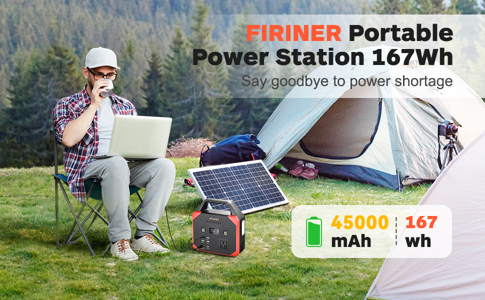 Amazon.com: FIRINER Portable Power Station 167Wh Small Portable Generator for Camping Power Bank ...