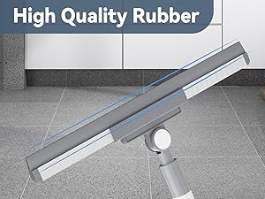 Amazon.com: Floor Squeegee with 180° Rotating Head, Squeegee for Floor with 52'' Long Handle ...