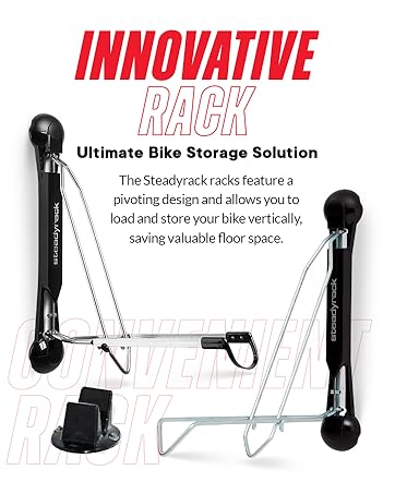 Steadyrack Bike Racks - eBike Rack - Wall Mounted Bike Rack Storage Solution for Your Home ...
