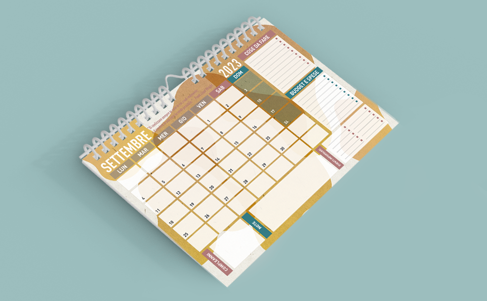 Calendario 2023 2024 da Muro A4 - Calendari per Parete 15 Mesi Set 2023 Dic 2024 - Planner da ...