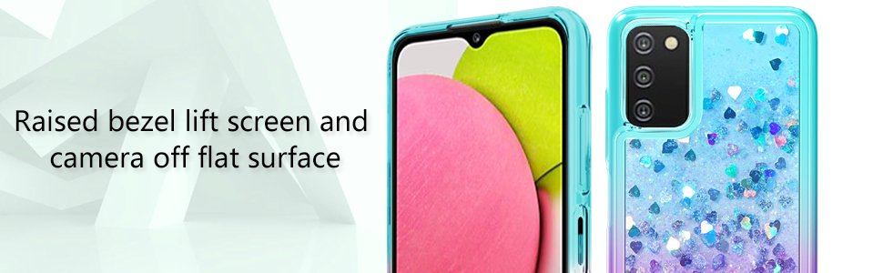 Amazon.com: Guzhthi for Samsung A03S Case: Cute Clear Glitter Flowing Liquid Quicksand Soft TPU ...