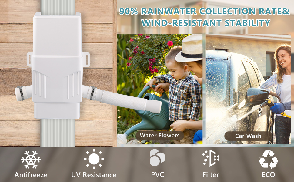 Amazon.com: Rainwater Collection System, Rain Barrel Diverter Kit for ...