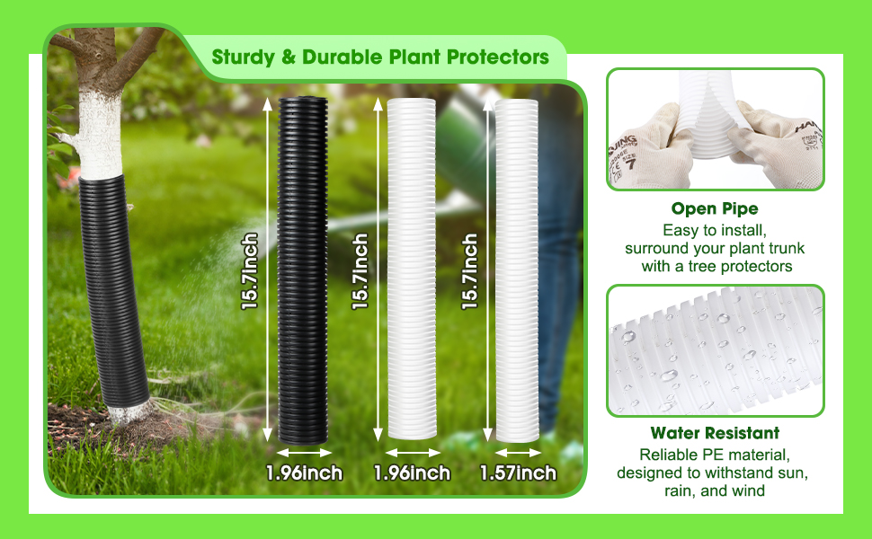 Amazon.com : Menkxi 20 Pcs Corrugated Tree Guards Saplings Tree Trunk ...