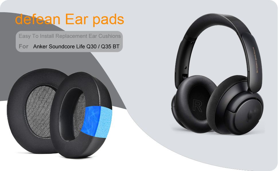 Amazon.com: defean Life Q30 Q35 Cooling Gel Earpads Replacement Cover Cushions Compatible with ...