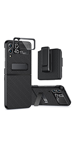 Amazon.com: Caka Compatible with Galaxy Z Flip 3 5G Kickstand Case, Z Flip 3 Case with Camera ...