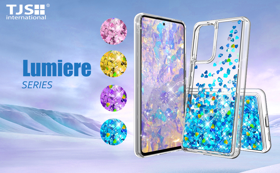 Amazon.com: TJS Compatible for Samsung Galaxy A53 5G Phone Case with [Tempered Glass Screen ...