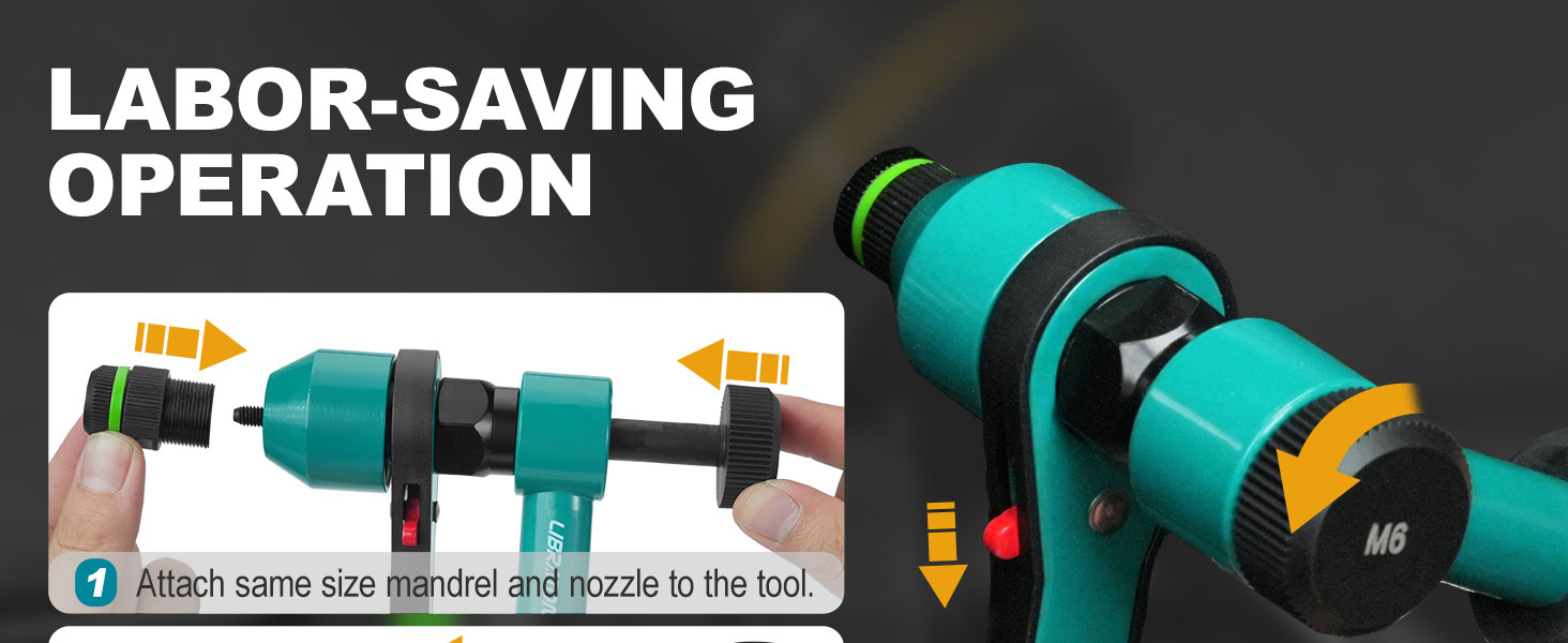 LIBRATON Herramienta de Tuerca remachada, Herramienta de Remache, Kit de Herramientas ...