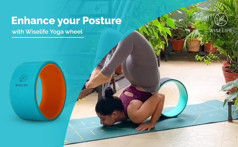 Wiselife Yoga Wheel Pro For Men & Women | Big Circle Wheel For Abs, Home Training, Deep Tissue ...