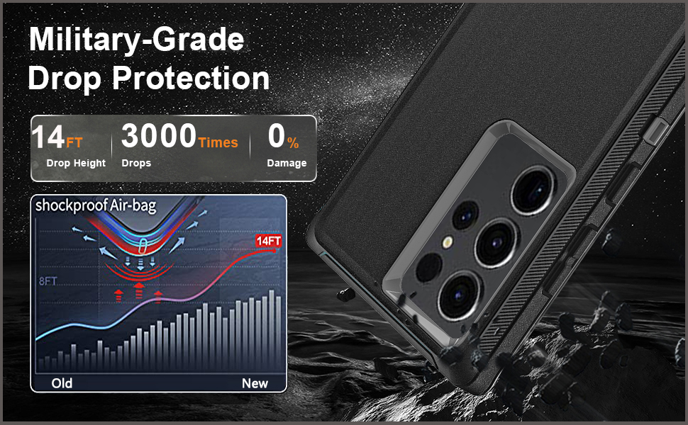 Amazon.com: YKHJKLEC for Samsung Galaxy S23 Ultra Case, Military Grade Shockproof/Drop Proof ...