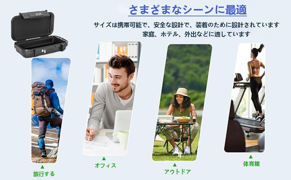 Amazon.co.jp: BQKOZFIN セキュリティ キーボックス ワイヤー式 南京錠 4桁ダイヤル 防塵 防水 盗難防止 持ち運び 小型 大容量 自宅 オフィス ビーチ 旅行用 24 ...