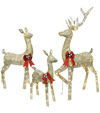 Amazon.com: winemana 5ft Reindeer Christmas Outdoor Decorations, Set of 3 Extra Large Deer Yard ...