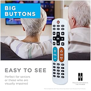 Amazon.com: UltraPro BigEZ OneTouch Big Button Universal TV Remote for ...