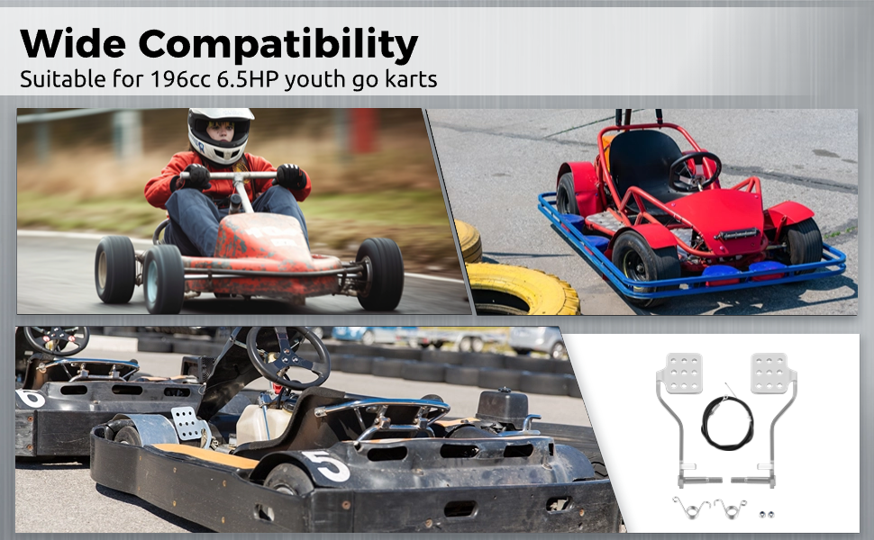 Amazon.com: Lnrueg Go Kart Pedals - Go Cart Brake Pedal with 71 ...