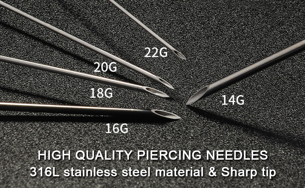 Amazon.com: Emalla Catheter Needles 5Pcs 18 Gauge Piercing Needles Cartilage Piercing IV ...