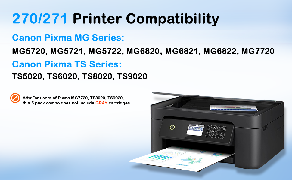 Amazon.com: INKOKU 270XL 271XL Compatible for Canon 270 271 Ink Cartridges PGI-270XL CLI-271XL ...