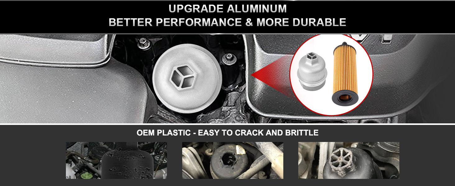 Amazon.com: Upgrade Aluminum Engine Oil Filter Housing Cap with Oil Filter Compatible with Jeep ...