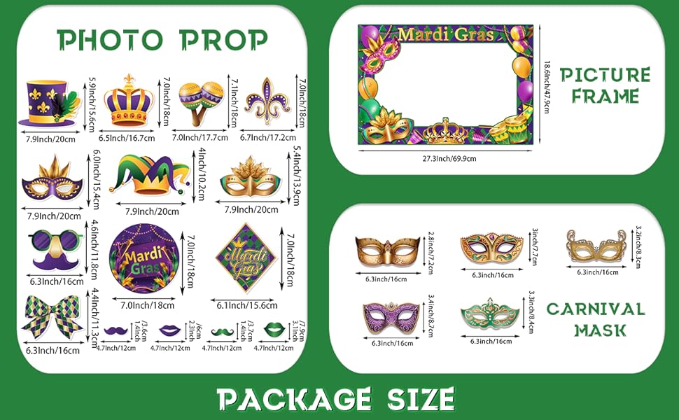 Amazon.com: Mardi Gras Party Photo Booth Props,16Pc Mardi Gras Mask ...