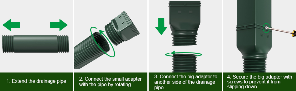 Ogutter Rain Gutter Downspout Extensions, Downspout Extender for ...