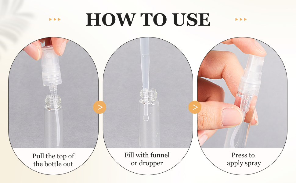 Amazon.com: Zhehao 200 Pcs Mini Spray Bottles 5 ml, 10 ml Clear Glass Perfume Bottles Refillable ...