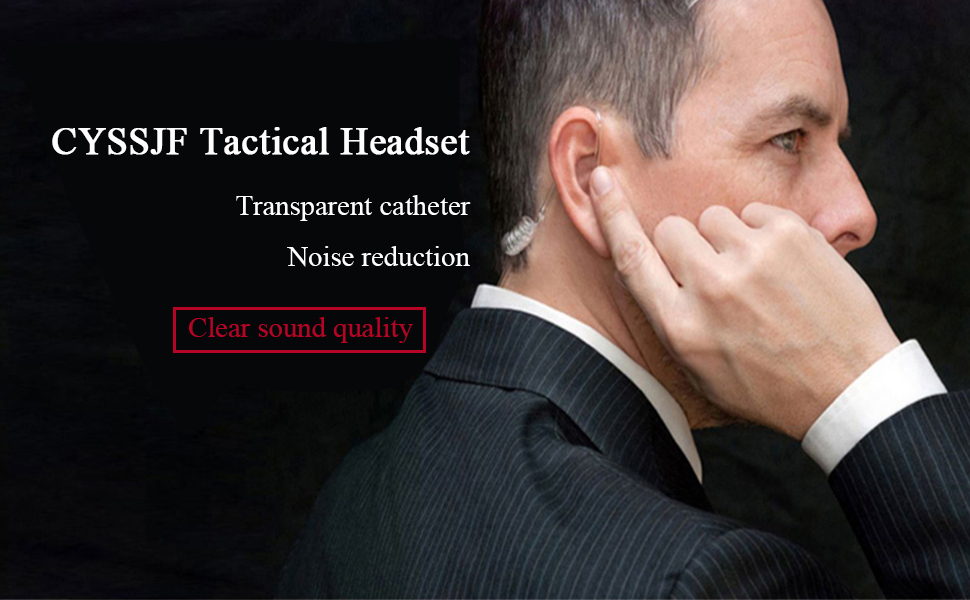 CYSSJF Walkie Talkie Earpiece -2 Pin Radio Headset Two Way Radio Security Headset For UV-5R BF ...