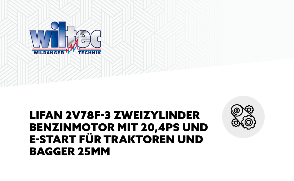 LIFAN 2V78F-3 Zweizylinder Benzinmotor mit 15kW (20,4PS) und E-Start für Traktoren und Bagger ...