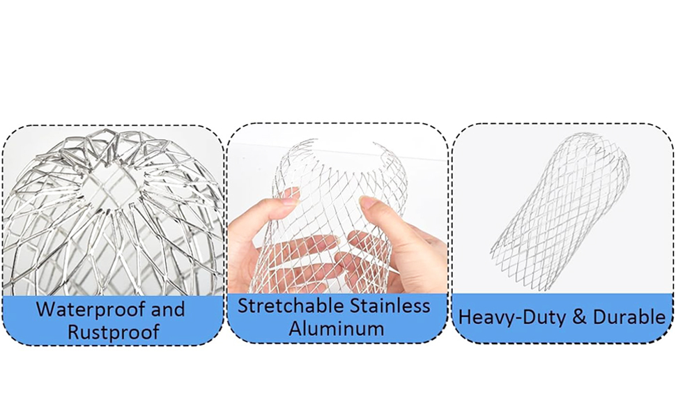 Wolfride 8Pcs Gutter Downspout Guards, 3.5" Adjustable Aluminum Filter ...