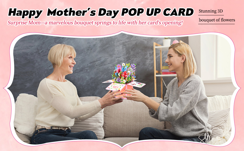 Amazon.com : WhatSign Pop Up Mothers Day Cards for Mom Happy Mothers ...