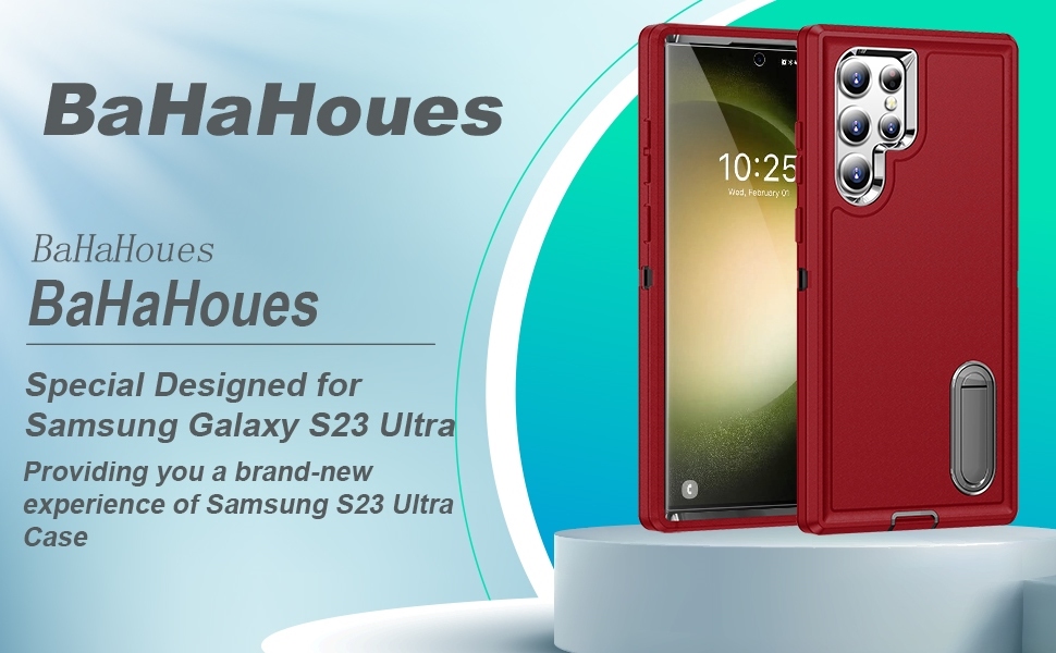 Amazon.com: BaHaHoues for Samsung Galaxy S23 Ultra Case, Samsung S23 Ultra Phone Case with Built ...