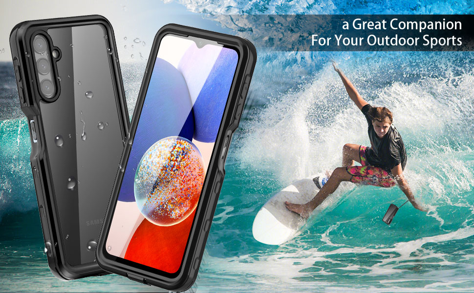 Amazon.com: AICase for Samsung Galaxy A14 5G Case Waterproof, Clear Water Proof Shockproof ...