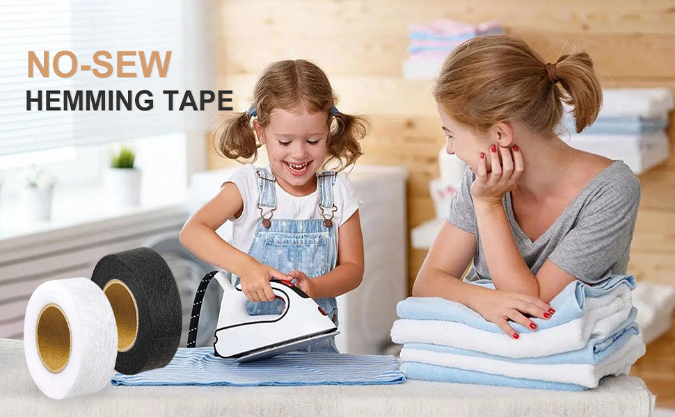 2 Pack Hemming Tape Iron On, Hem Tape Fabric Tape Extra Strong,Fashion Tape Hemming Tape for ...