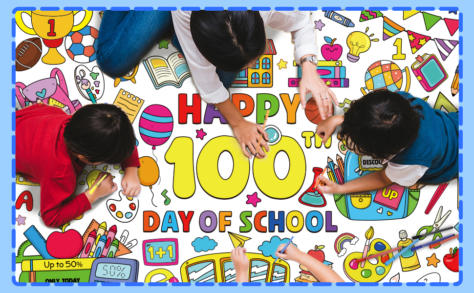Amazon.com: Kepeel 100 Days of School Decorations, 100th Day of School ...