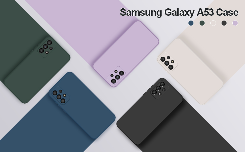 Amazon.com: GiiYoon Silicone Case Compatible with Samsung Galaxy A53 5G, Full Body Silky Soft ...
