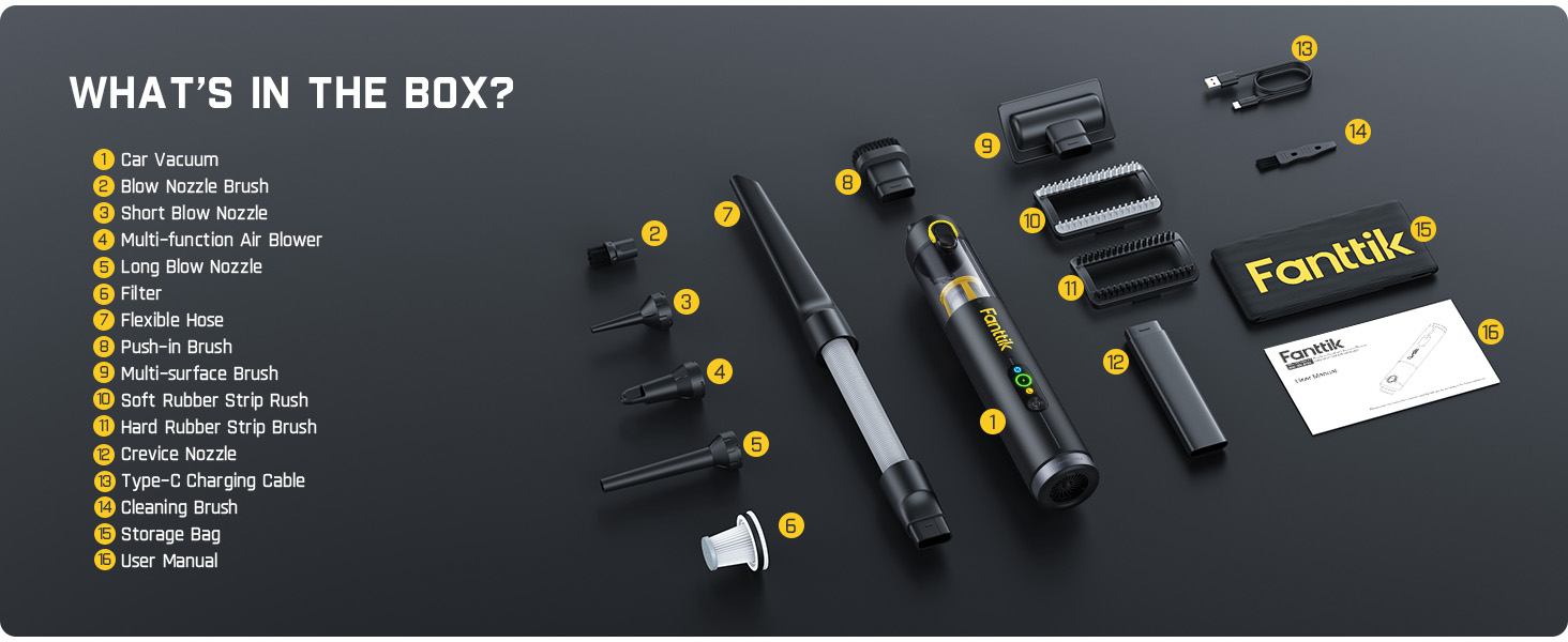 Amazon.com - Fanttik Slim V10 Mate Cordless Car Vacuum, 4-in-1 Portable Mini Handheld Vacuum ...