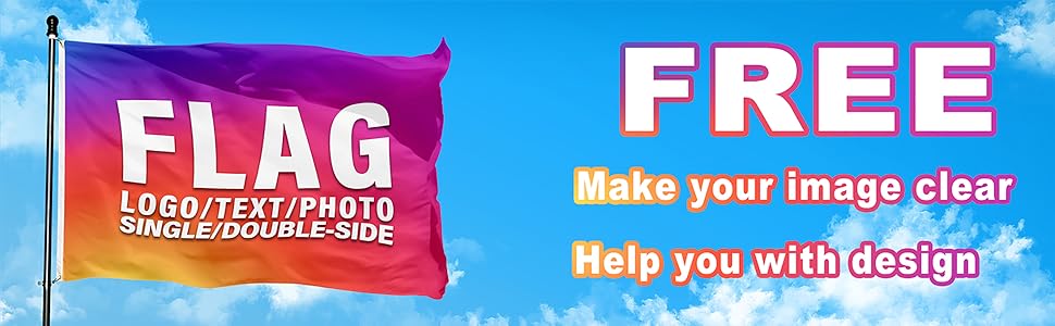 Amazon.com : Double Sided Custom Flag 3x5 ft for Outdoor, Create Your Own Flag with Logo/Photo ...