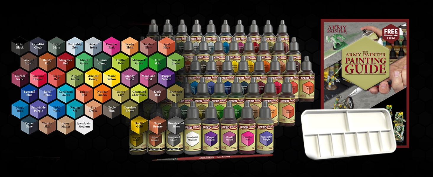 Amazon.com: The Army Painter Speedpaint Mega Set 2.0-50 x 18ml Speed Model Paint Kit Pre Loaded ...