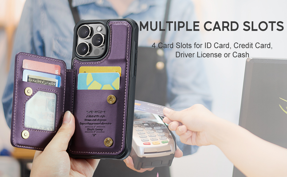 Amazon.com: Vinich for iPhone 15 Pro Max Wallet Case with Card Holder, Case for iPhone 15 Pro ...