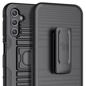 Amazon.com: Case with Clip for Galaxy A14 5G (2023), Nakedcellphone Rugged Ring Grip Cover with ...