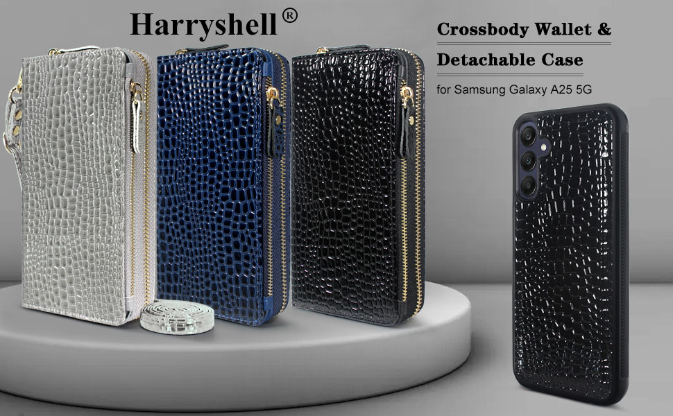 Amazon.com: Harryshell Compatible with Samsung Galaxy A25 5G Case Wallet Detachable Phone Cover ...
