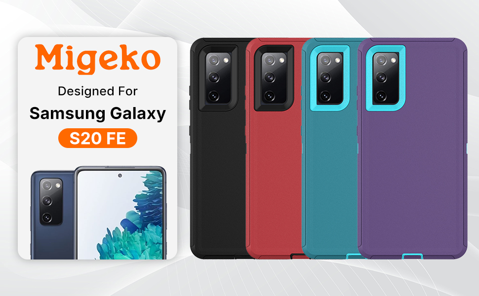 Amazon.com: Migeko for Galaxy S20-FE 5G Case: [NOT FIT S20!!!] Samsung S20FE Phone Case with 1 ...