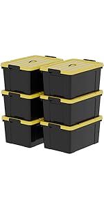 Amazon.com - Cetomo 16Qt*4 Durabilt Flip Lid Stackable Heavy Duty Tough ...