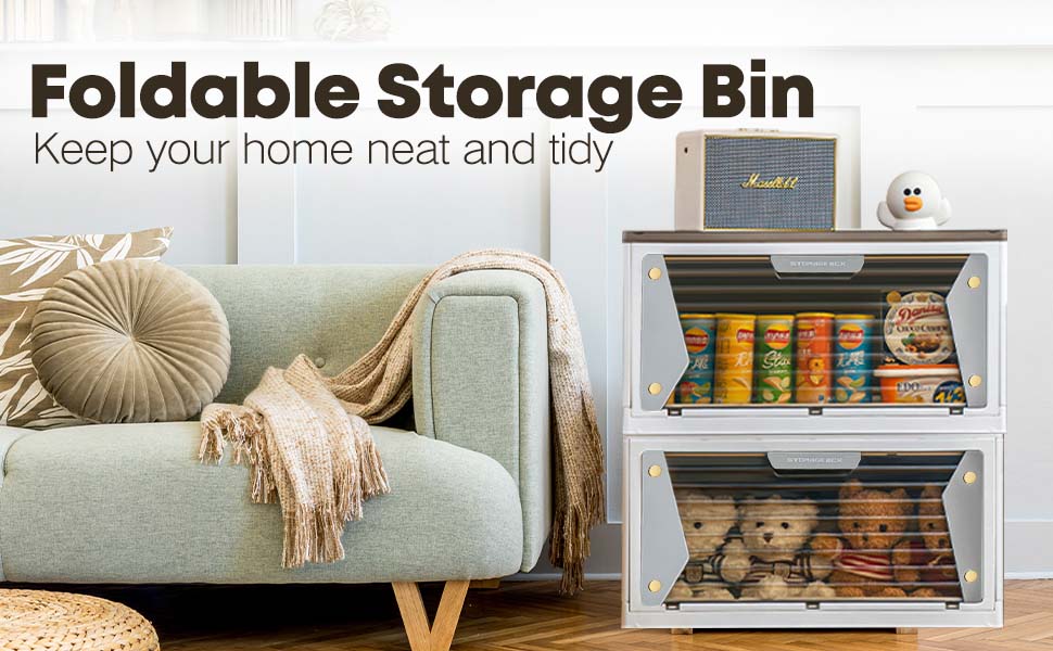 Amazon.com - 144qt/36gal Storage Bins with Lids - Folding Storage box ...