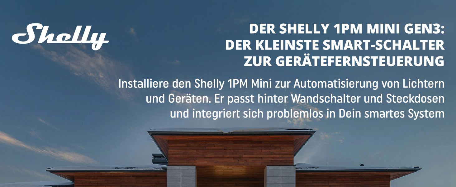 Shelly 1PM Mini Gen3 | WLAN Smart Relais Schalter | 1 Kanal 8A | Strommessung | Unterputz ...