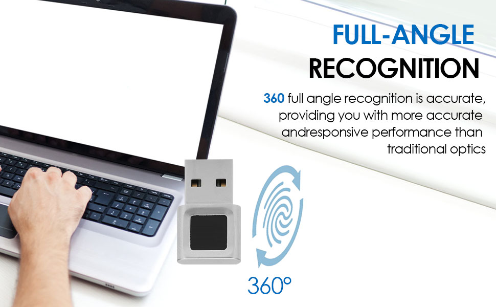 Amazon.com: Yoidesu USB Fingerprint Reader 360 Degrees Touch Fast ...