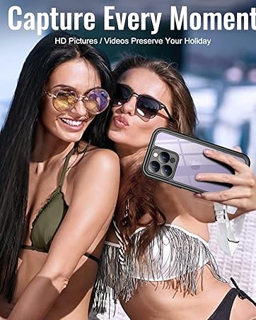 Amazon.com: Oterkin for iPhone 14 Pro Case Waterproof, Phone Case with [Built-in Screen ...